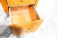 Rolling File & Drawer Cabinet with File Holder Side Pockets and ...
