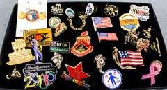 Eclectic group of Lapel Pins. - Bunting Online Auctions