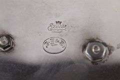 Antique Exeter silver plate Desk inkwell set with Sterling paper knife ...