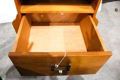 Rolling File & Drawer Cabinet with File Holder Side Pockets and ...