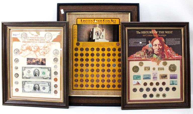 3 Framed Coins Sets - Commemorative Presidental Collection, The History ...