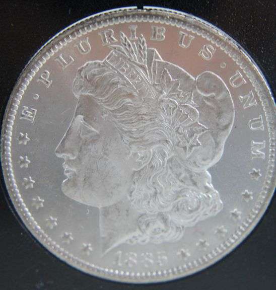 1885 "CC" Morgan silver dollar in US MINT issued case - Bunting Online ...