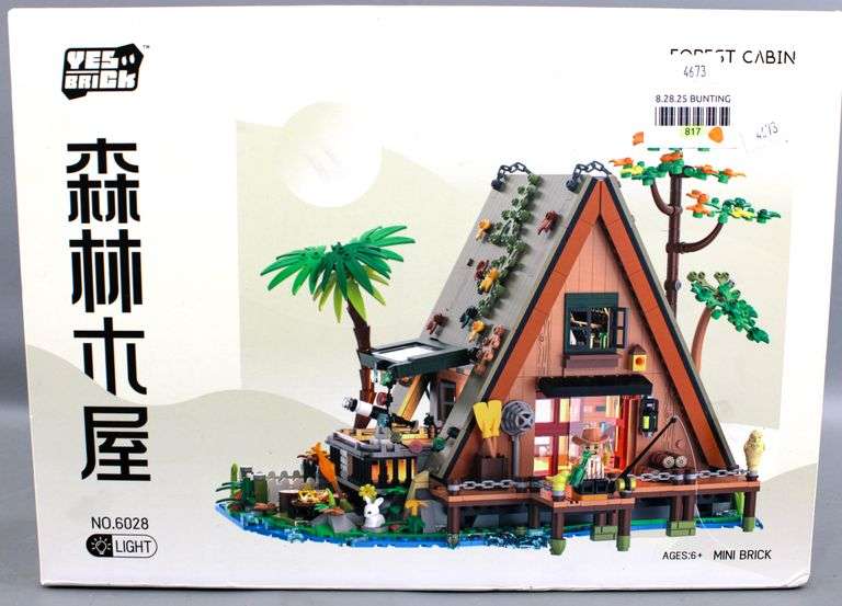 "Yes Brick" Building Block Set The Forest Cabin model 6028 includes LED ...