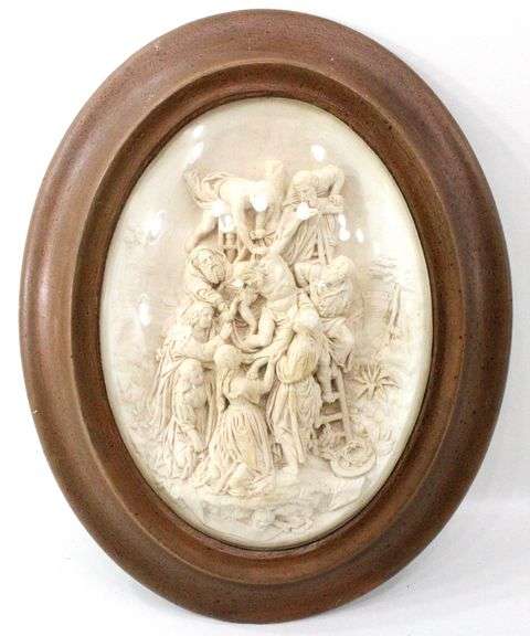 E. Cassier Vintage Relief Religious Carving Art Depicting the ...