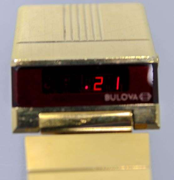 Vintage and Rare Bulova Computron N6 men's led wristwatch , Working ...