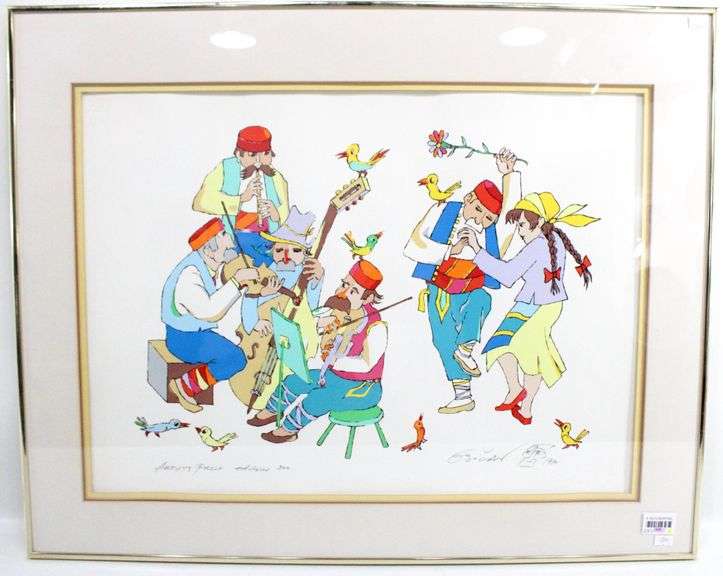 Jovan Obican "Musicians Dancers" Limited Edition Artist Proof 300 (Rare ...