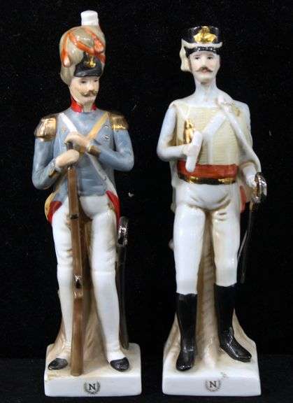 Capodimonte Napoleonic Wars Soldier Porcelain Ceramic Figurines Marked ...