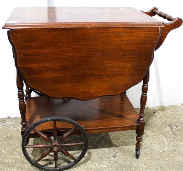 Victorian Tea Cart with Drop Leaf Extensions - Bunting Online Auctions