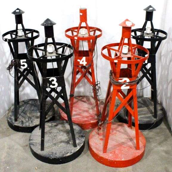 Nautical Electric Lamps from Navigation Buoys / Channel Markers by Mid ...