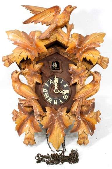 Vintage Black Forest Germany Handcrafted Cuckoo Clock Case with Pat. G ...