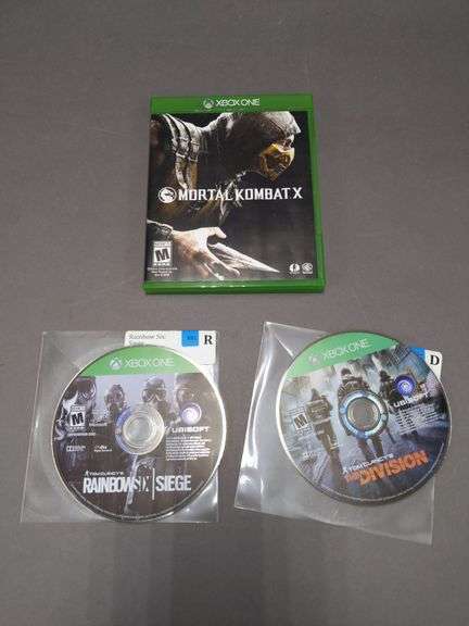 XBox One: Mortal Kombat X and loose discs for Tom Clancy Rainbow Six ...
