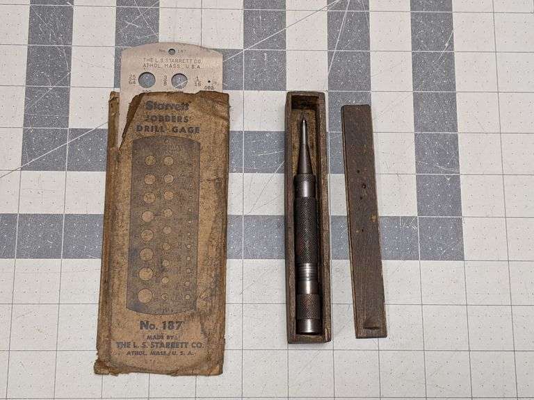 Starrett 5" 18A Automatic Punch and #187 Drill Gauge - Bid On Estates ...