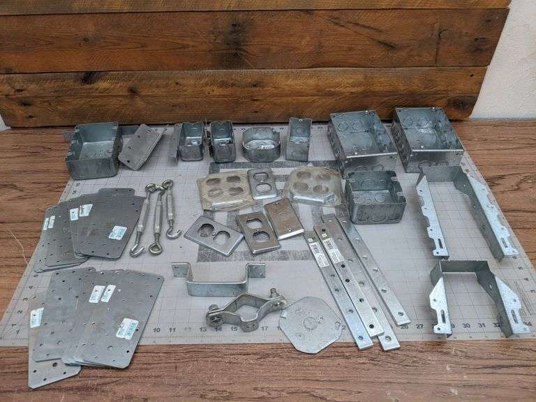 Metal Electrical Boxes, Hangers, Brackets - Bid On Estates Auction Services