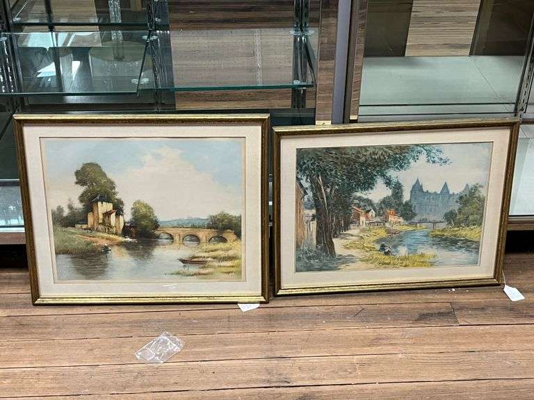 Pair of Signed Etchings by Maurice Lewis (1860-1940) - Bid On Estates ...