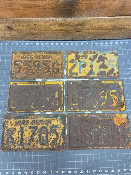 1950s PA License Plates - Bid On Estates Auction Services