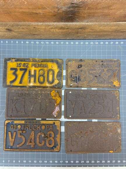 1940s PA License Plates - Bid On Estates Auction Services