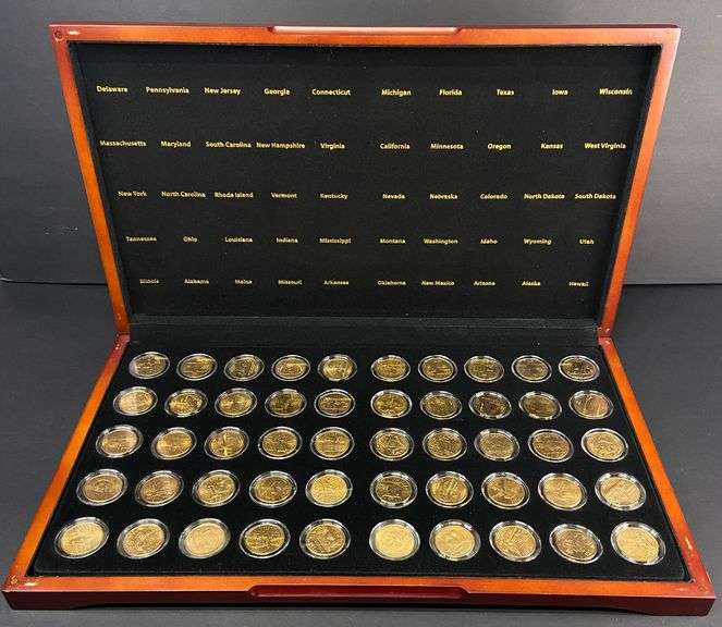 50 State Quarter Collection, Gold Plated in Presentation Box (purchase ...