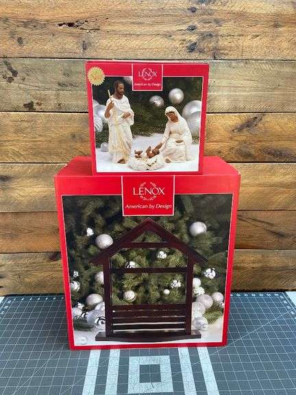 Lenox Nativity Figures and Stables with Boxes - Bid On Estates Auction ...