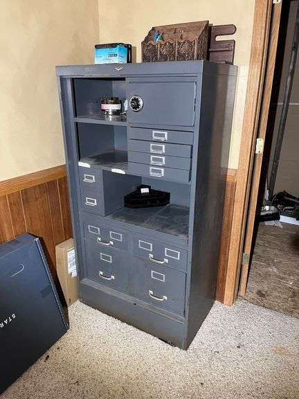 Cole Steel Filing Cabinet with Safe (no combination, no contents ...