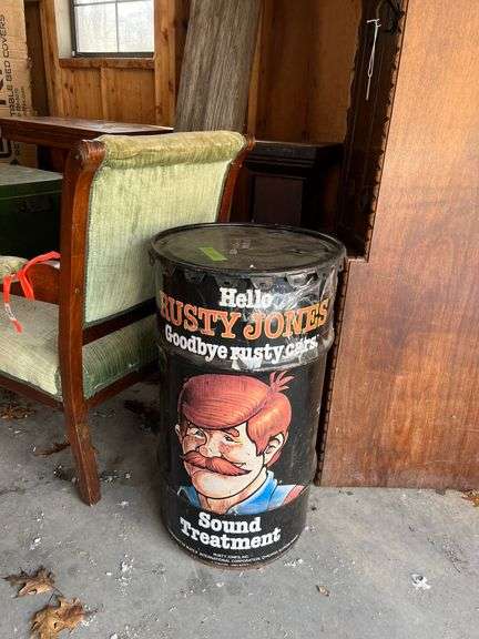 Rusty Jones Metal Can - Bid On Estates Auction Services
