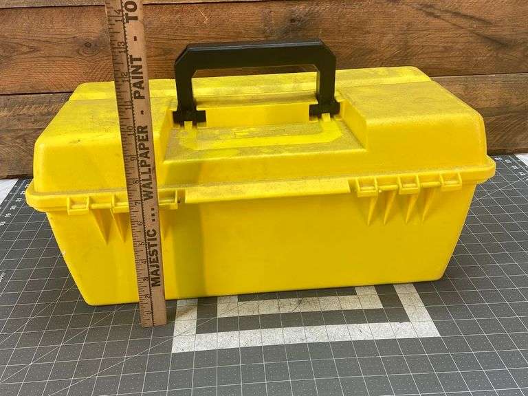 Yellow Toolbox with Mixed Tools - Bid On Estates Auction Services