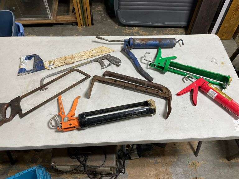 Saws, Brick Carrier, Grease Guns, Caulking Guns - Bid On Estates ...