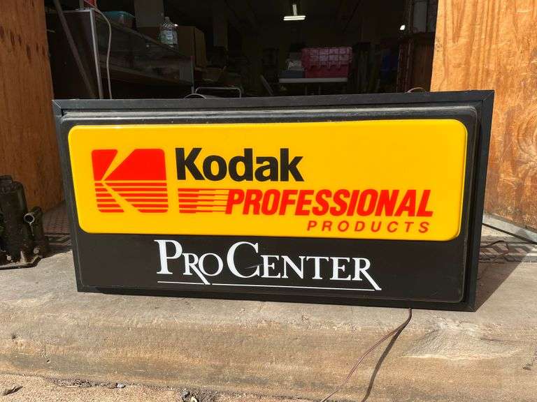 Double Sided Kodak Pro Center Hanging In-Store Sign - Bid On Estates ...