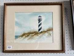2x Watercolor Paintings of Lighthouses by Carol Gilbert - Bid On ...