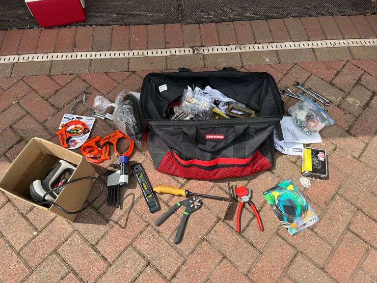 Bag with Tools and Home Repair Items - Bid On Estates Auction Services