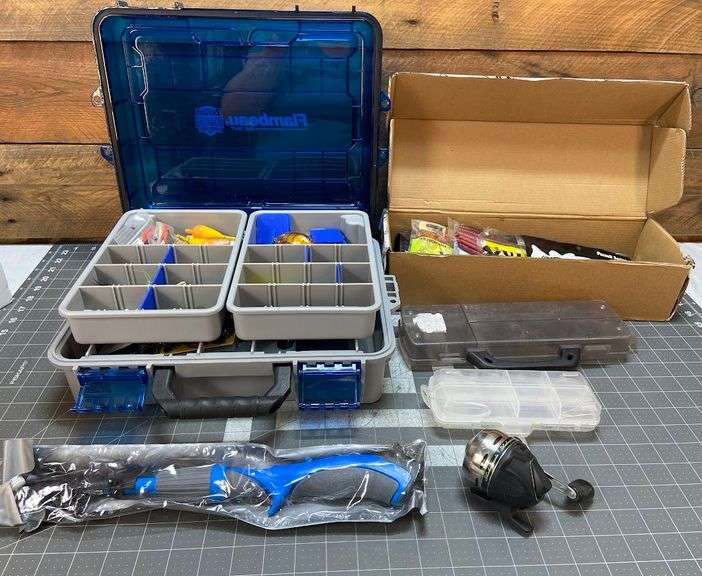 Retractable Fishing Rod, Tackle Boxes, Lures, Worms - Bid On Estates ...