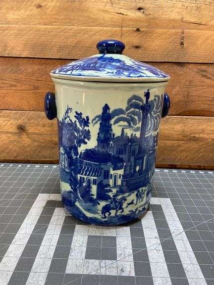 Blue Transfer Jar - Bid On Estates Auction Services