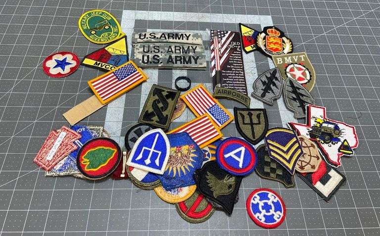 Military Uniform Patches - Bid On Estates Auction Services