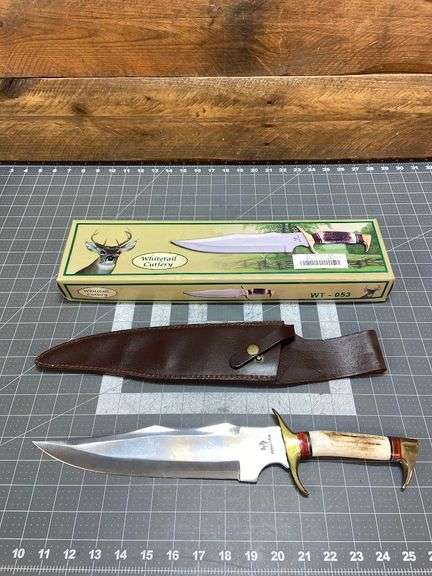 Whitetail Cutlery 17" Knife with Stag Handle - Bid On Estates Auction ...