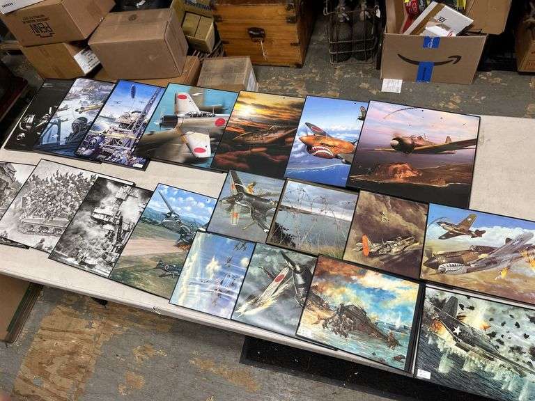 Framed Images of WW2 Military / Aircraft - Bid On Estates Auction Services