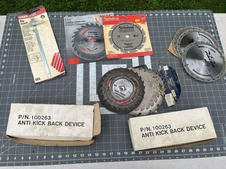 2x of Anti Kick Back Devices, Saw Blades - Bid On Estates Auction Services