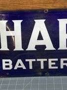 24" Hart Batteries Porcelain Enamel Advertising Sign - Bid On Estates ...