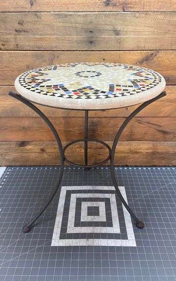 Side Table with Tile Top - Bid On Estates Auction Services