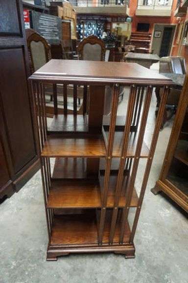 Oak Revolving Book Mill - Bonnette Auctions
