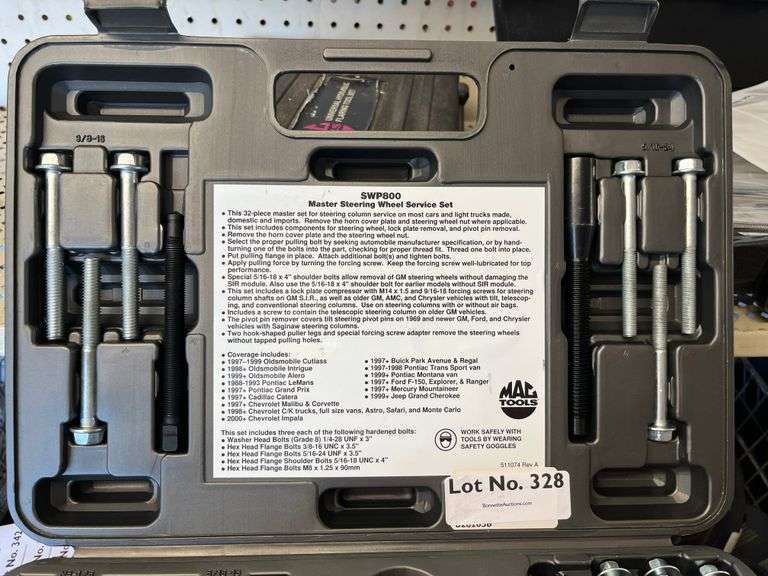 MAC Tools Master Steering Wheel Service Set - Bonnette Auctions