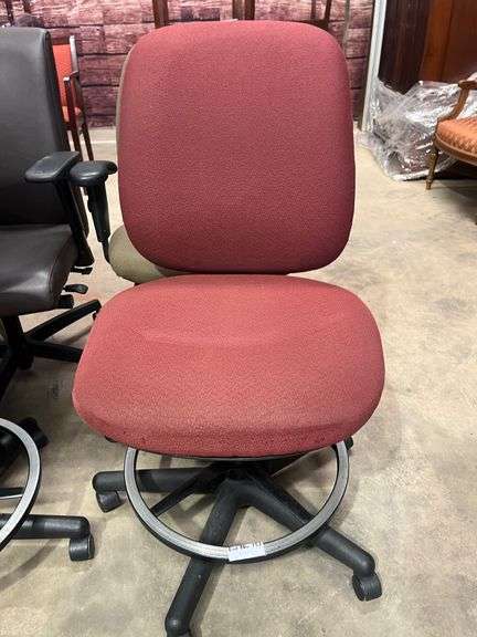 Red Rolling Office Chair - Bonnette Auctions