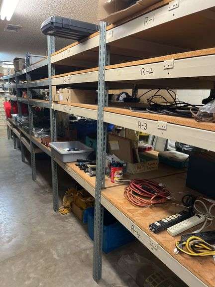 Shelving, light pallet racking, 4 ft x 4ft, 6 ft tall, 54 cross arms ...