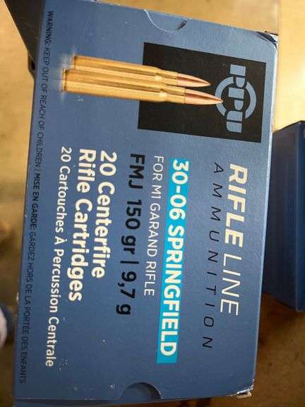 Rifle Line Ammunition 30-06 Springfield 20 Centerfire Rifle Cartridges ...