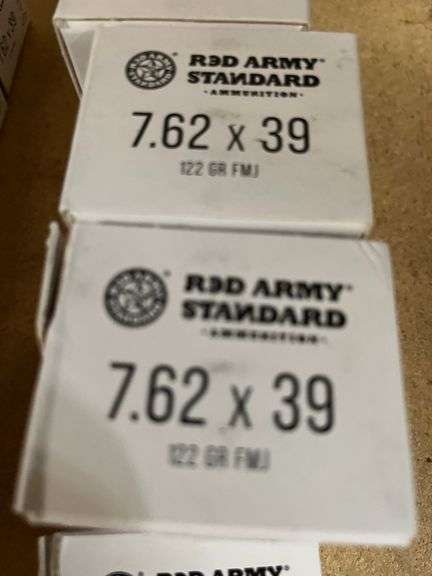 Red Army Ammunition 7.62 x 39 - 20 Rounds - Bonnette Auctions