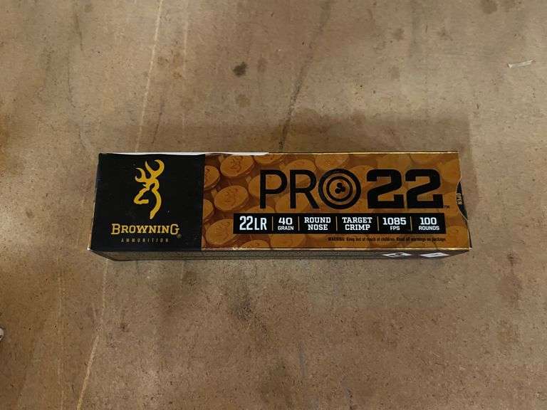 Browning Pro 22 - 22LR 100 Rounds, Federal Auto Match 22 LR 325 Rounds ...