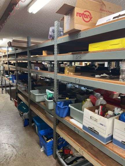 Shelving, light pallet racking, 4 ft x 4ft, 6 ft tall, 54 cross arms ...