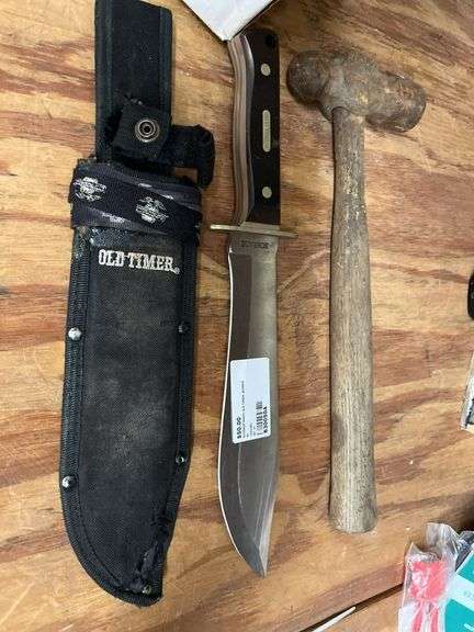 Old Timer knife,Fiskars planting tool, gloves, Makita Finishing sander ...