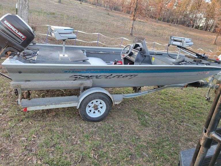 Spectrum Aluminum Boat 17ft 40HP Mercury - Bonnette Auctions