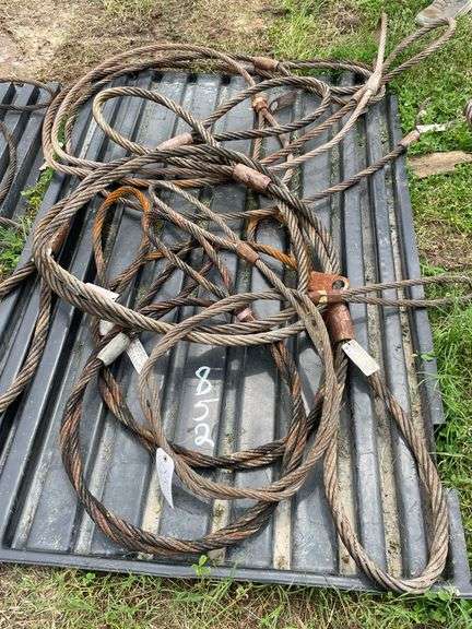 Pallet of Slings, Wire Rope - Bonnette Auctions