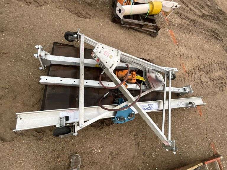 A Frame Roll Around Air Hoist Gorbe 500Lbs Capacity - Bonnette Auctions