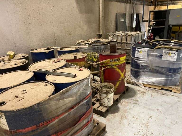 (8) skids of oil barrels - Bonnette Auctions